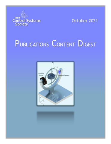 Publications Content Digest | IEEE Control Systems Society